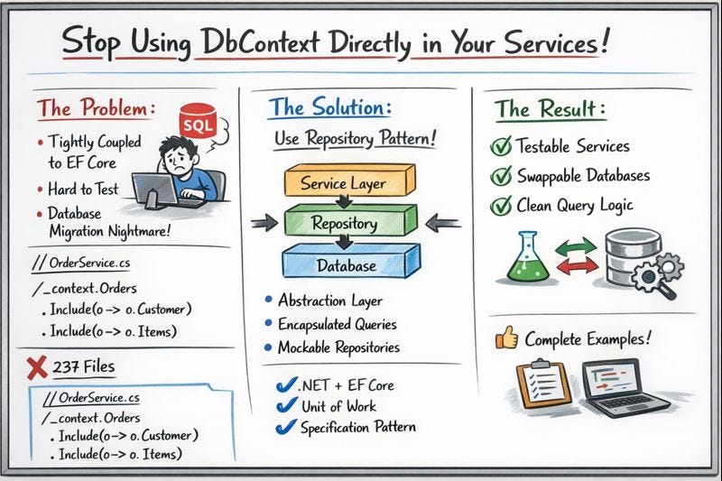 Stop Using DbContext Directly in Your Services (The Repository Pattern ...