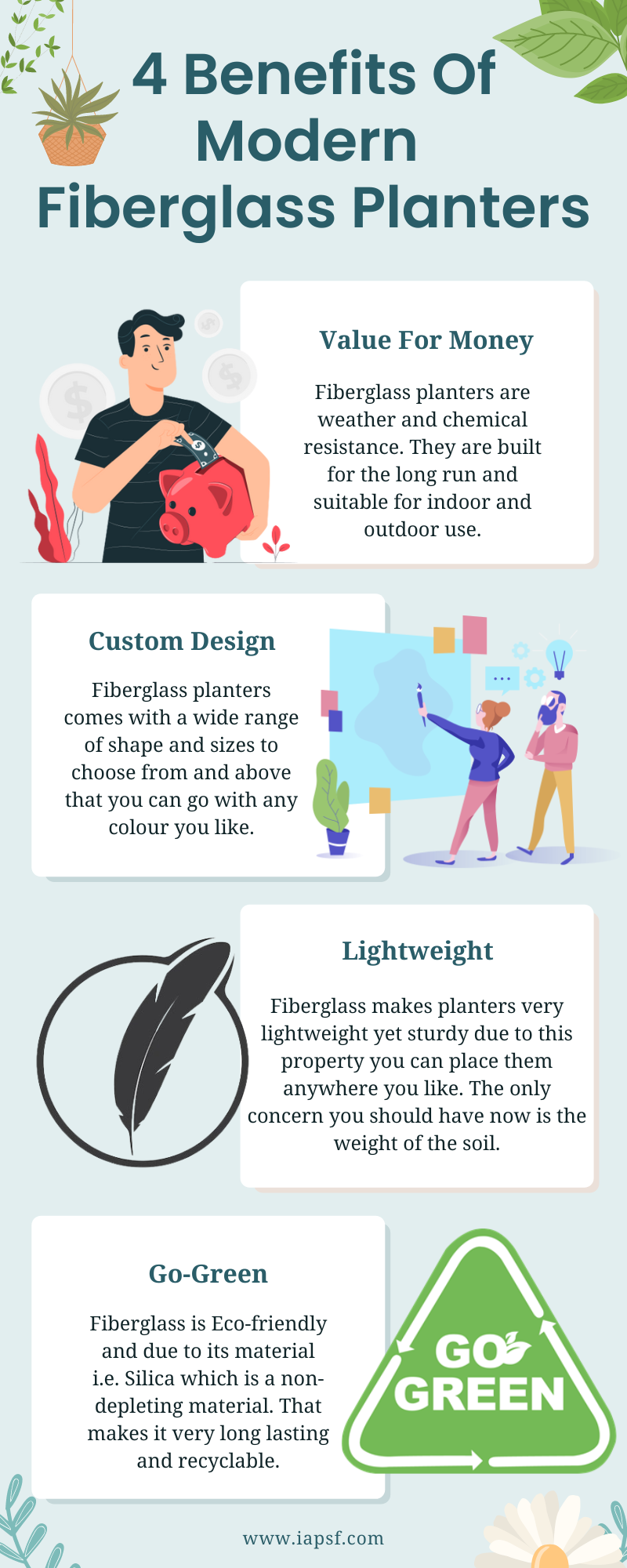 4 Benefits Of Modern Fiberglass Planters | IAP - IAPSF - Medium