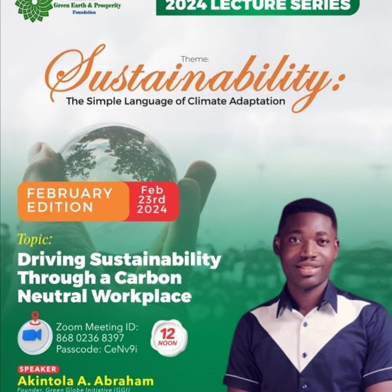 DRIVING SUSTAINABILITY THROUGH A CARBON NEUTRAL WORKPLACE. - GREEN ...