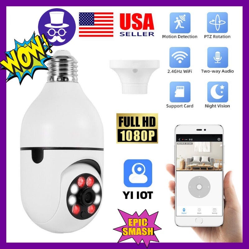 360° Security Brilliance: Unveiling the Power of the 1080P IP E27 Light ...