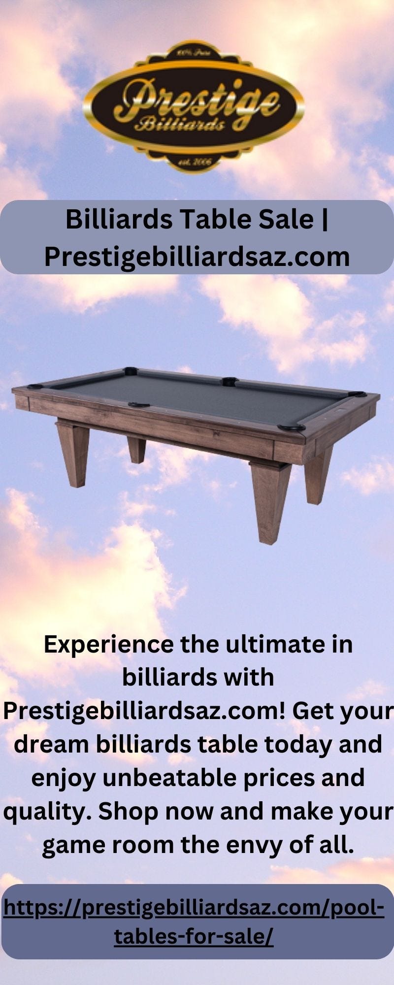 Billiards Table Sale | Prestigebilliardsaz.com - prestigebilliardsaz ...