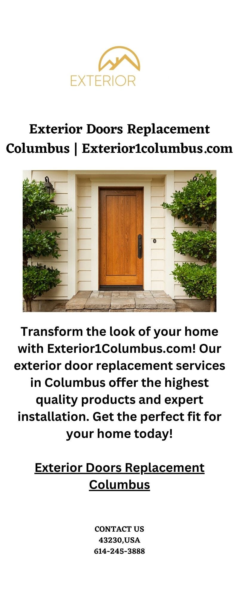 Exterior Doors Replacement Columbus | Exterior1columbus.com - Exterior ...