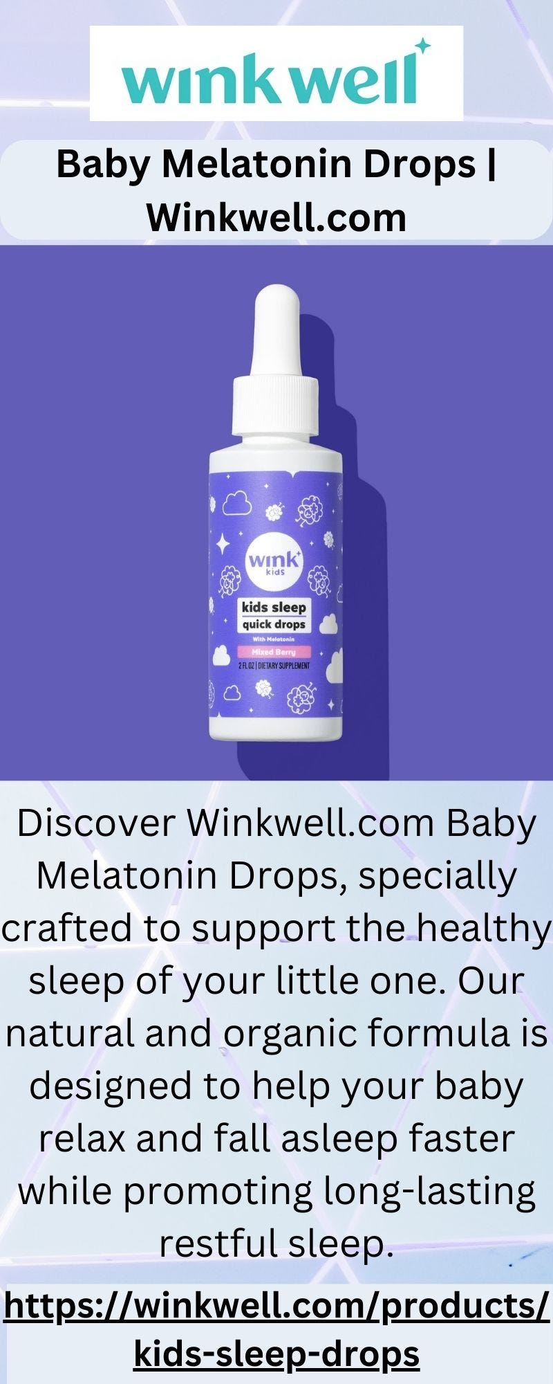 Baby Melatonin Drops | Winkwell.com - wink well - Medium
