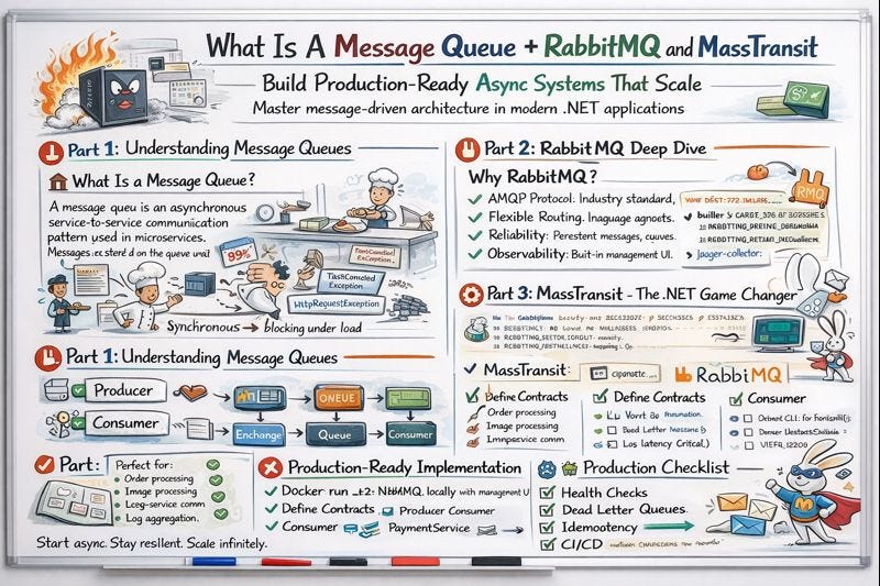What Is A Message Queue + RabbitMQ and MassTransit Integration in .NET ...