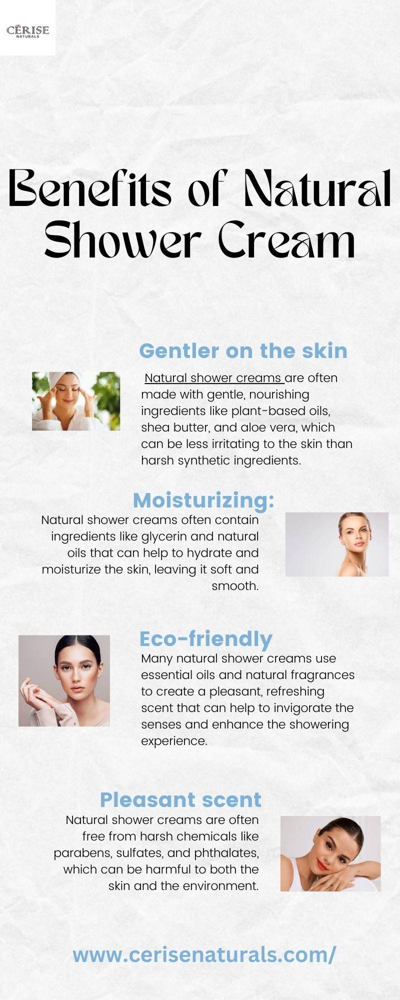 Benefits of Natural Shower Cream - Cerise Naturals - Medium