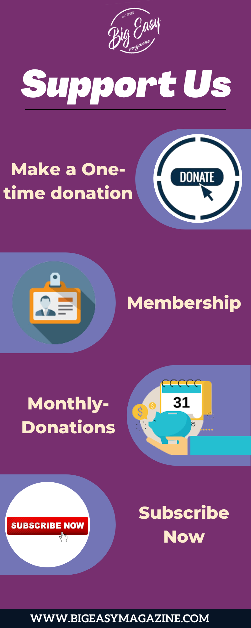 Make a one time donation - Bigeasymagazineleads - Medium