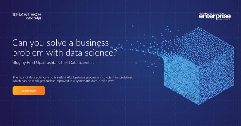 How can one determine if a business problem can be solved using data ... How can one determine if a business problem can be solved using data ...