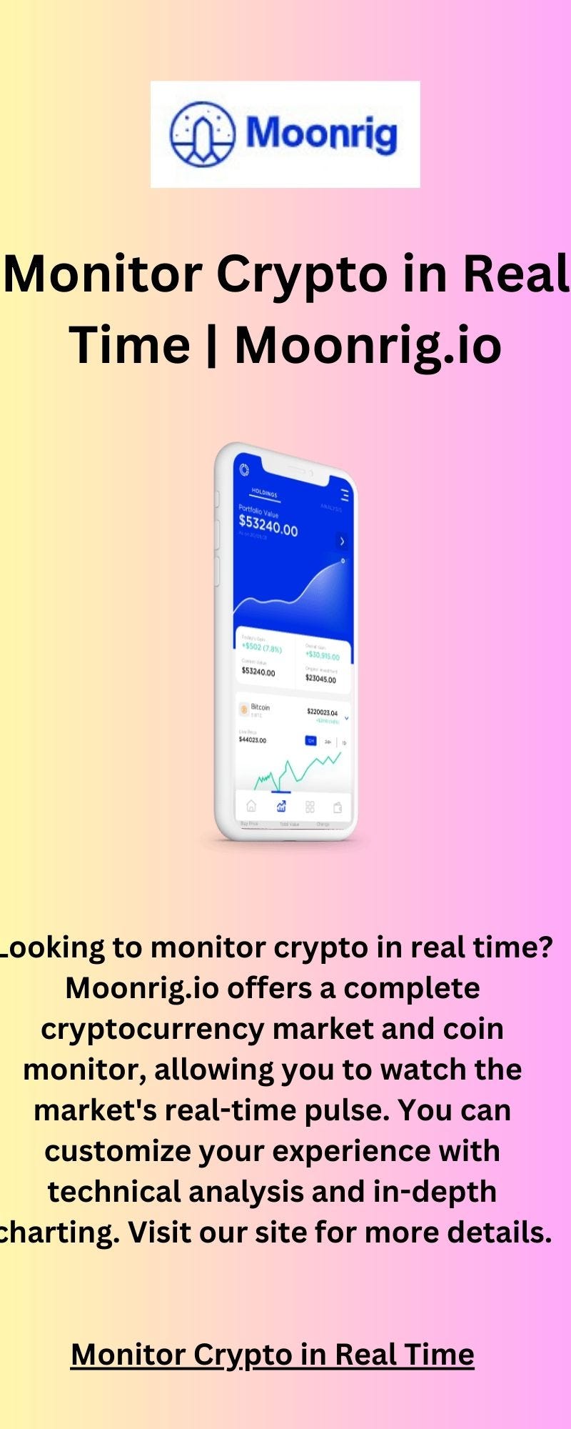 Monitor Crypto in Real Time | Moonrig.io - Moonrig - Medium