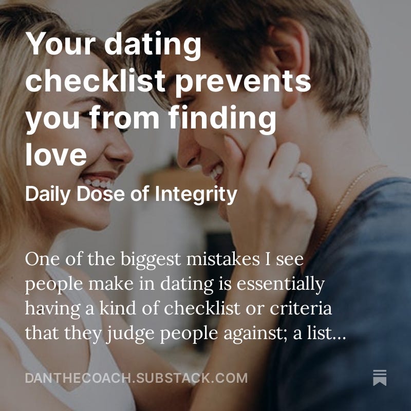 Your dating checklist prevents you from finding love | by Daniel Munro ...