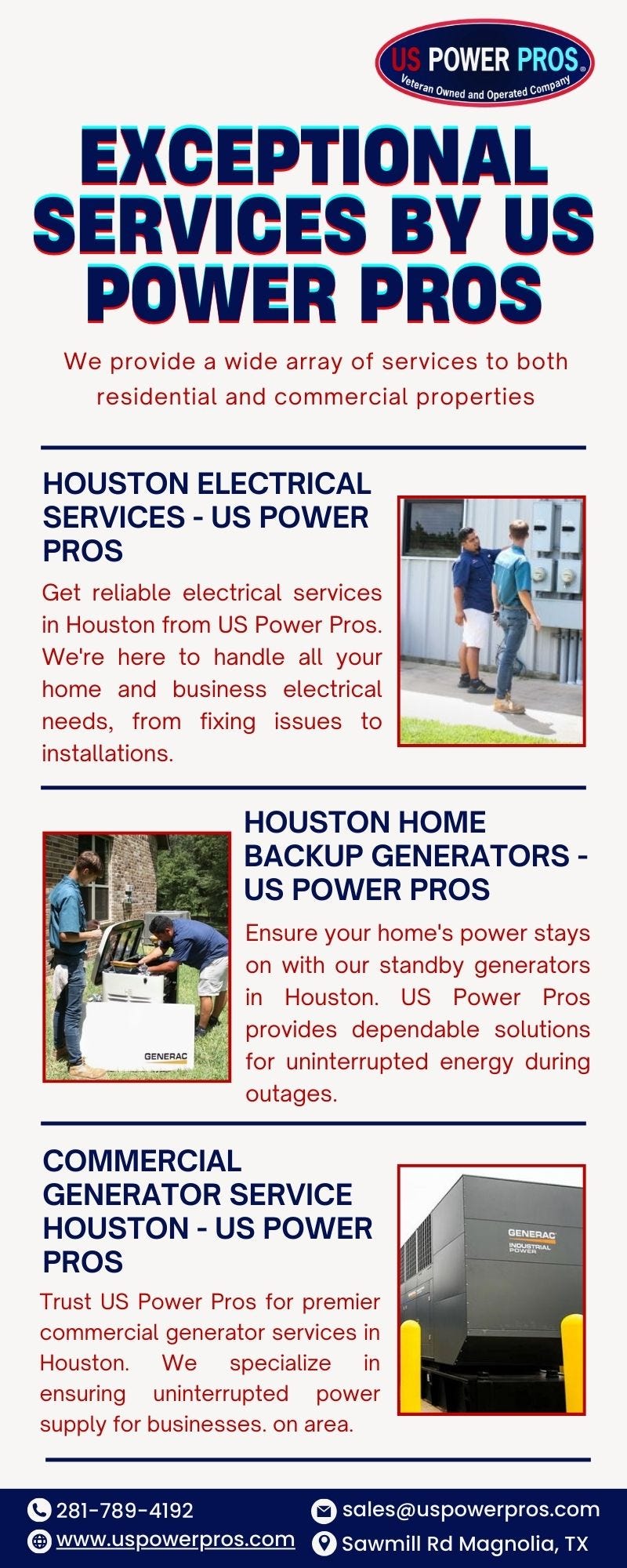 Electrical & Generator Services in Houston, TX | US Power Pros - US ...