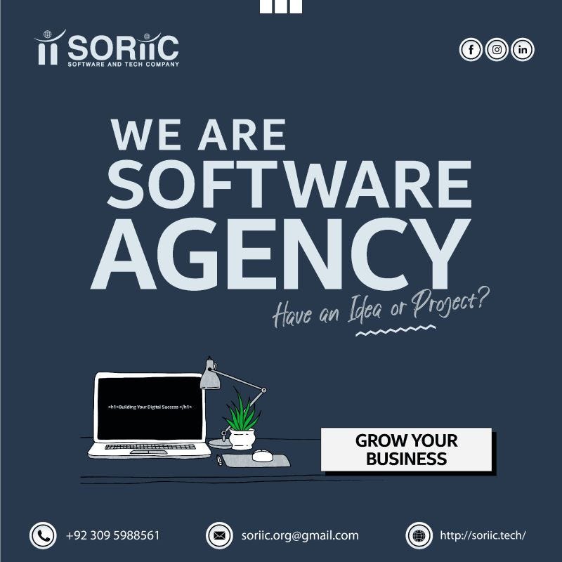 Soriic: Innovating the Future of Software Solutions in Sargodha | by ...