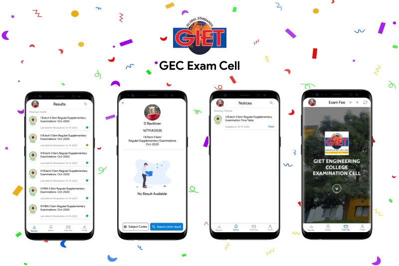 Designing an app for our college students to get their exam information ...