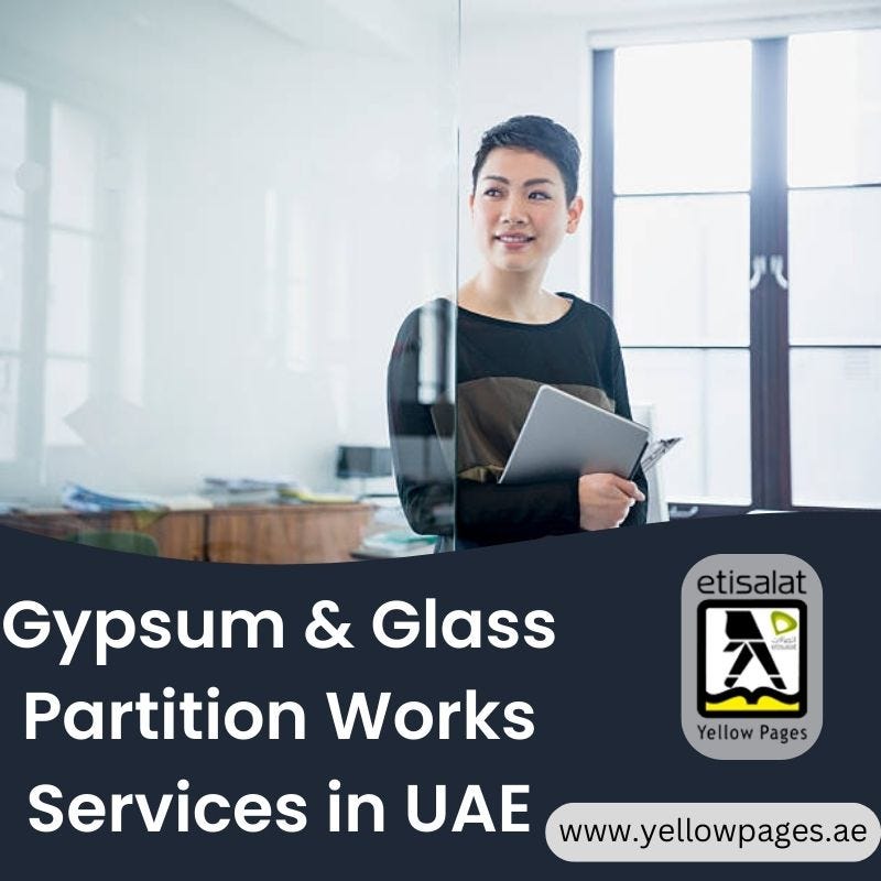 Gypsum & Glass Partition Works Services in UAE. - Elinabagum - Medium