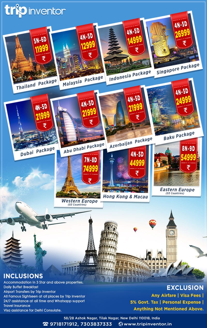 BEST WINTER OFFER, ALL IN ONE “International Tours” | by Trip Inventor ...