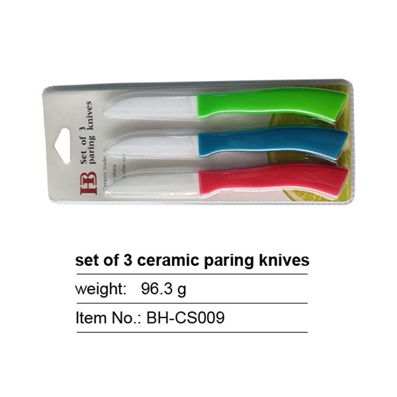 Set of 3 Ceramic Paring Knives. This set of 3 ceramic paring knives ...