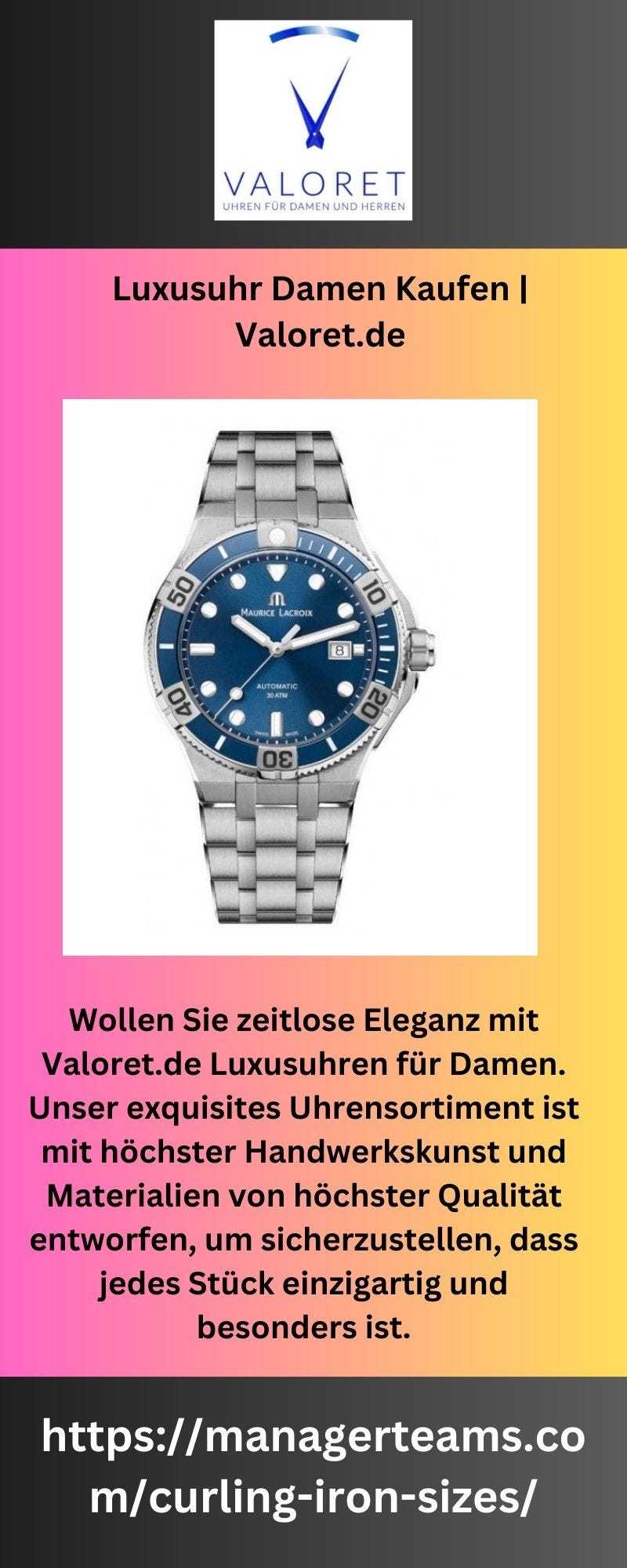 Luxusuhr Damen Kaufen | Valoret.de - Valoret - Medium