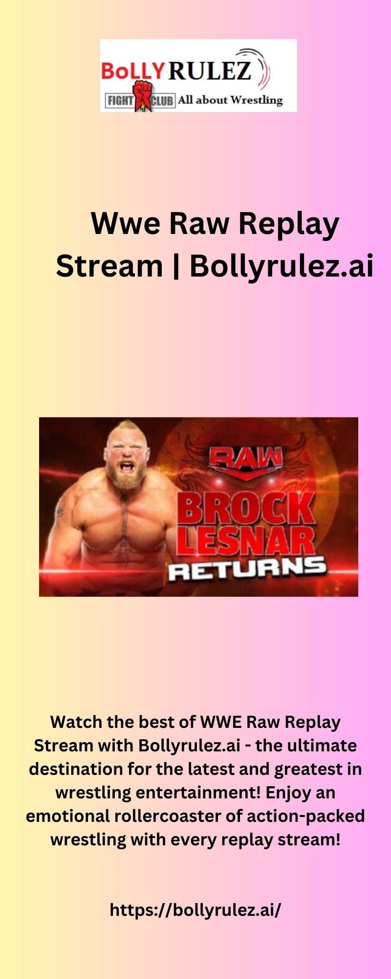 Wwe Raw Replay Stream | Bollyrulez.ai - Austin bollyrulez productions ...