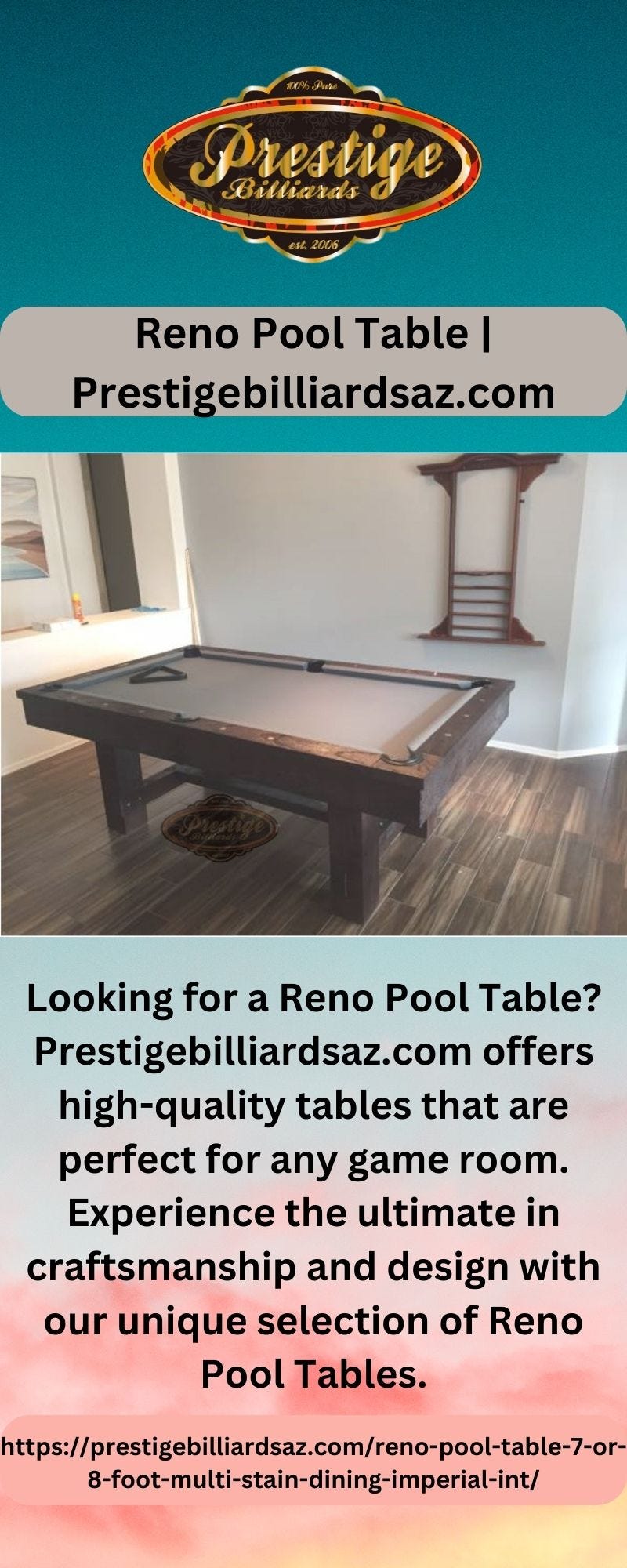 Reno Pool Table | Prestigebilliardsaz.com - prestigebilliardsaz - Medium