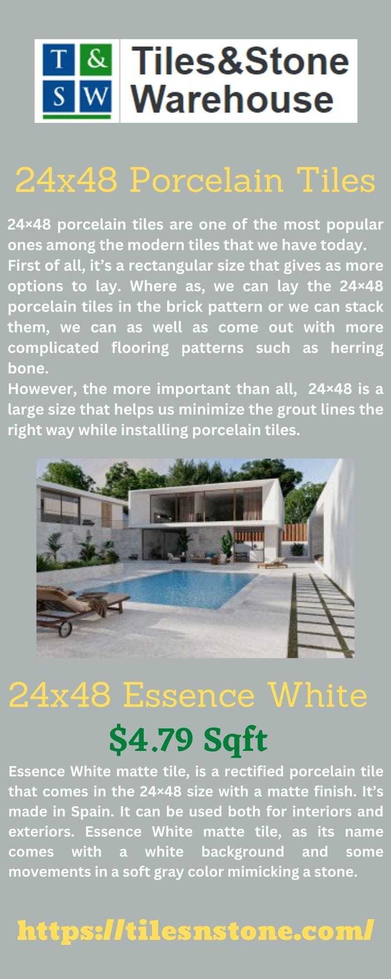 24x48 Porcelain Tile | Tilesnstone.com - Tiles&Stone Warehouse - Medium