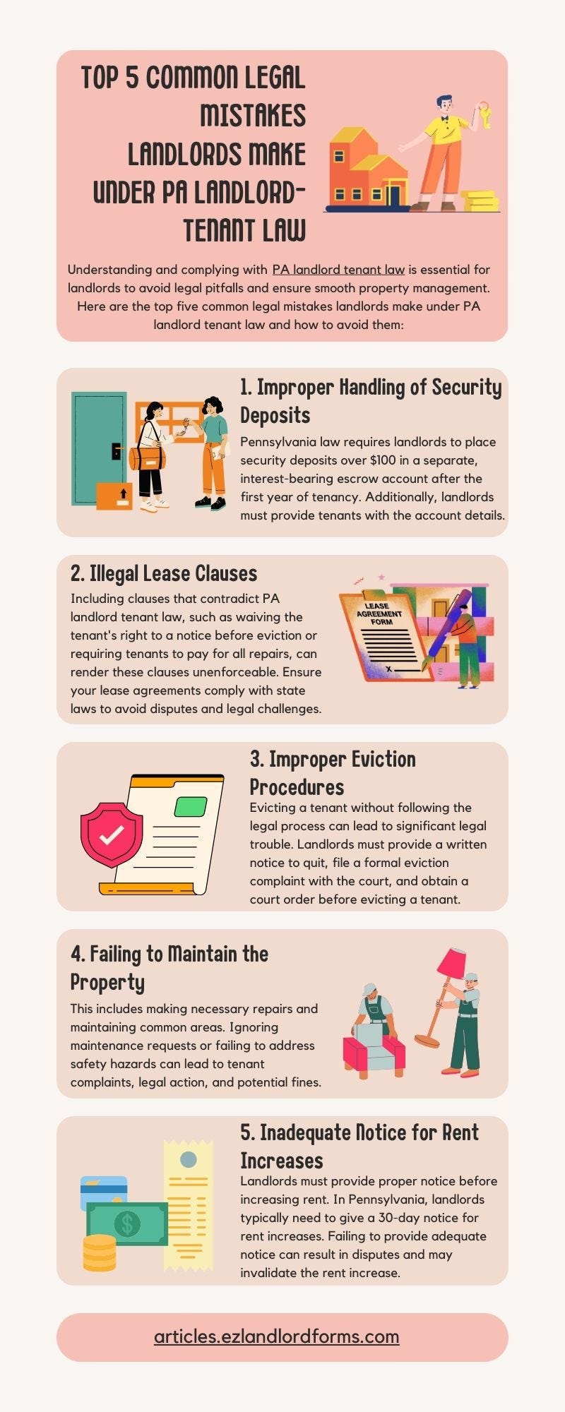 Know Legal Mistakes Landlords Make in PA Landlord Tenant Law - ezLandlordForms - Medium