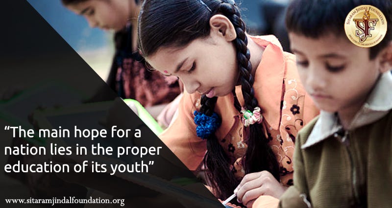 “The main hope for a nation lies in the proper education of its youth ...