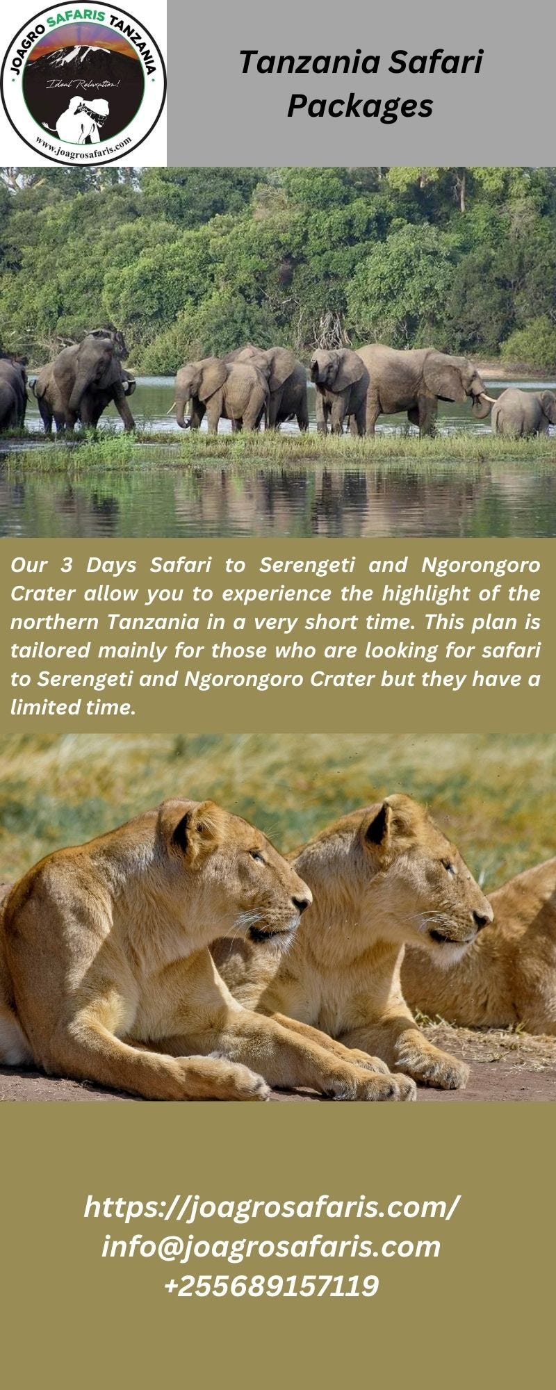 Tanzania Safari Packages - Joagro Safaris Tanzania - Medium