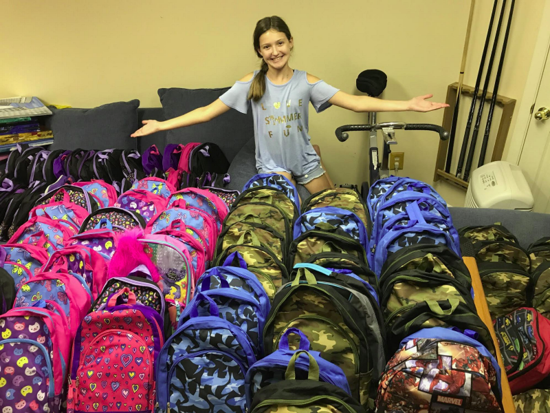 7th Grader collects more than 100 school bags for students in Camden ...
