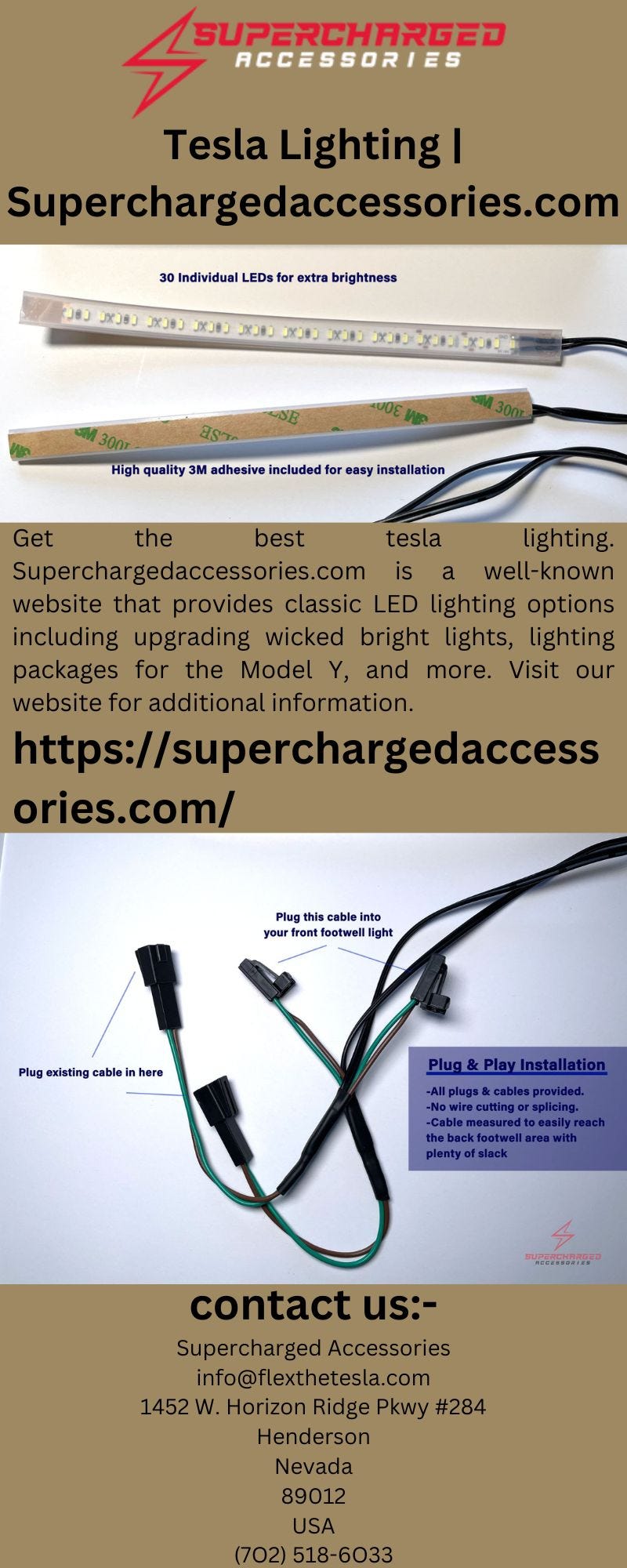 Tesla Lighting | Superchargedaccessories.com - Supercharged Accessories ...