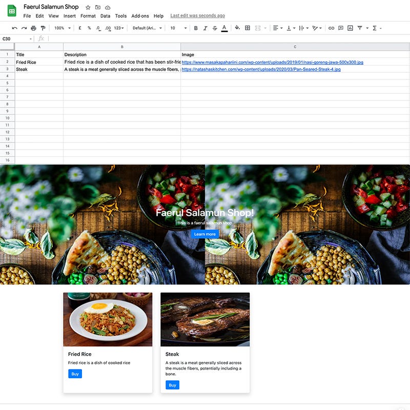 Manage a website from Google Sheets | by Faerul Salamun | Medium