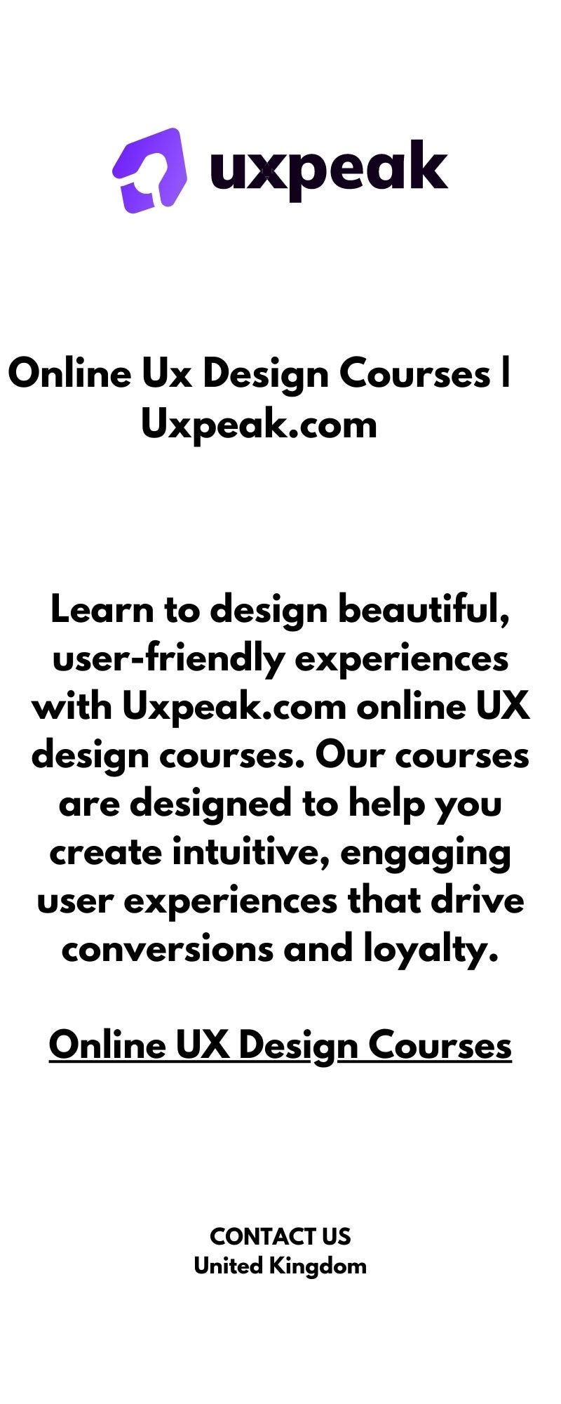 Online Ux Design Courses | Uxpeak.com - uxpeak - Medium