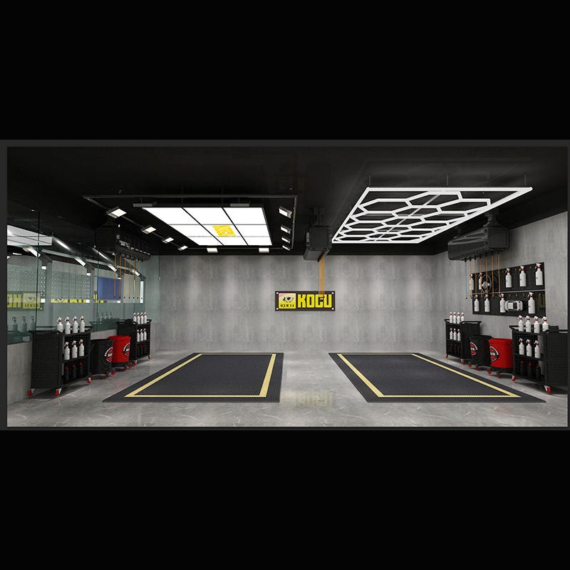 How Can Auto Lights Shop Honeycomb Lighting Garage LED Light Fixtures ...