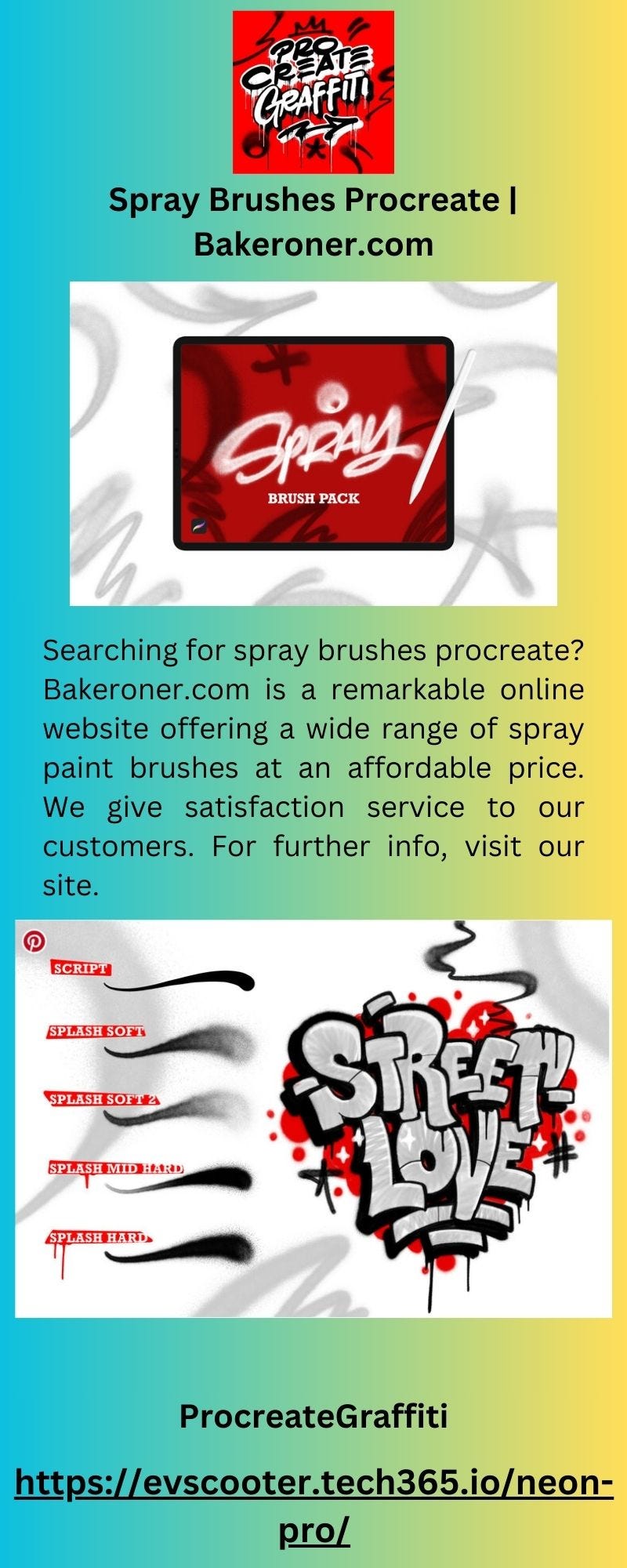 Spray Brushes Procreate | Bakeroner.com - Procreate Graffiti - Medium