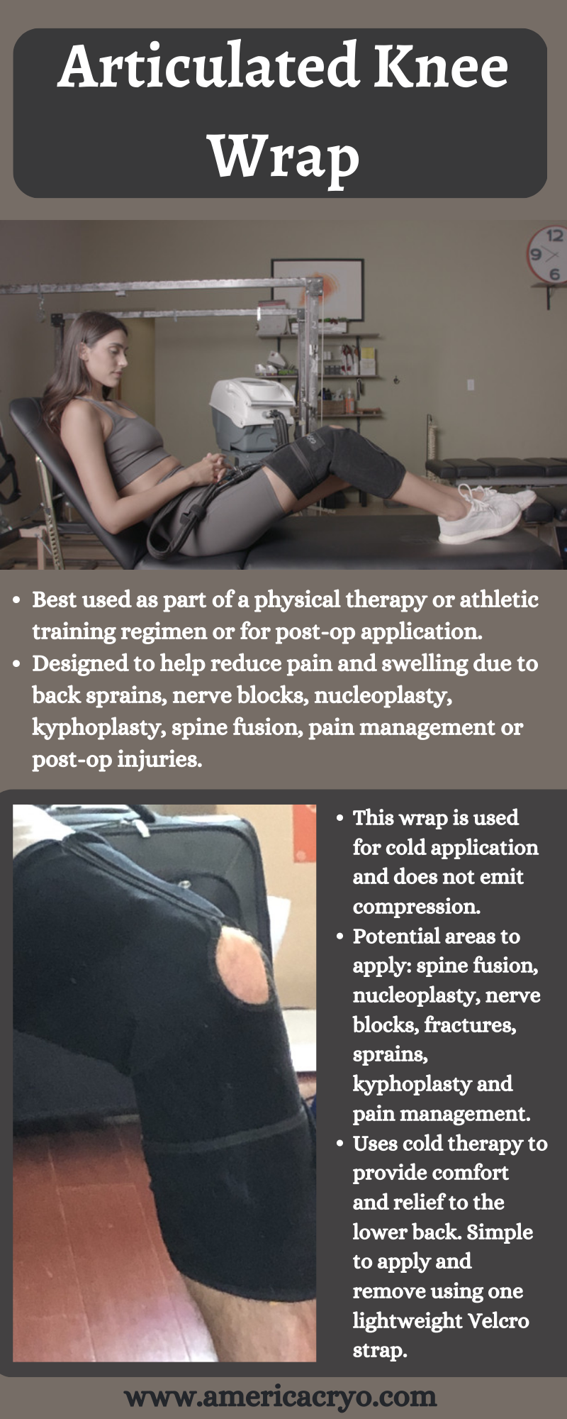 Articulated Wrap for Enhanced Recovery - America Cryo - Medium