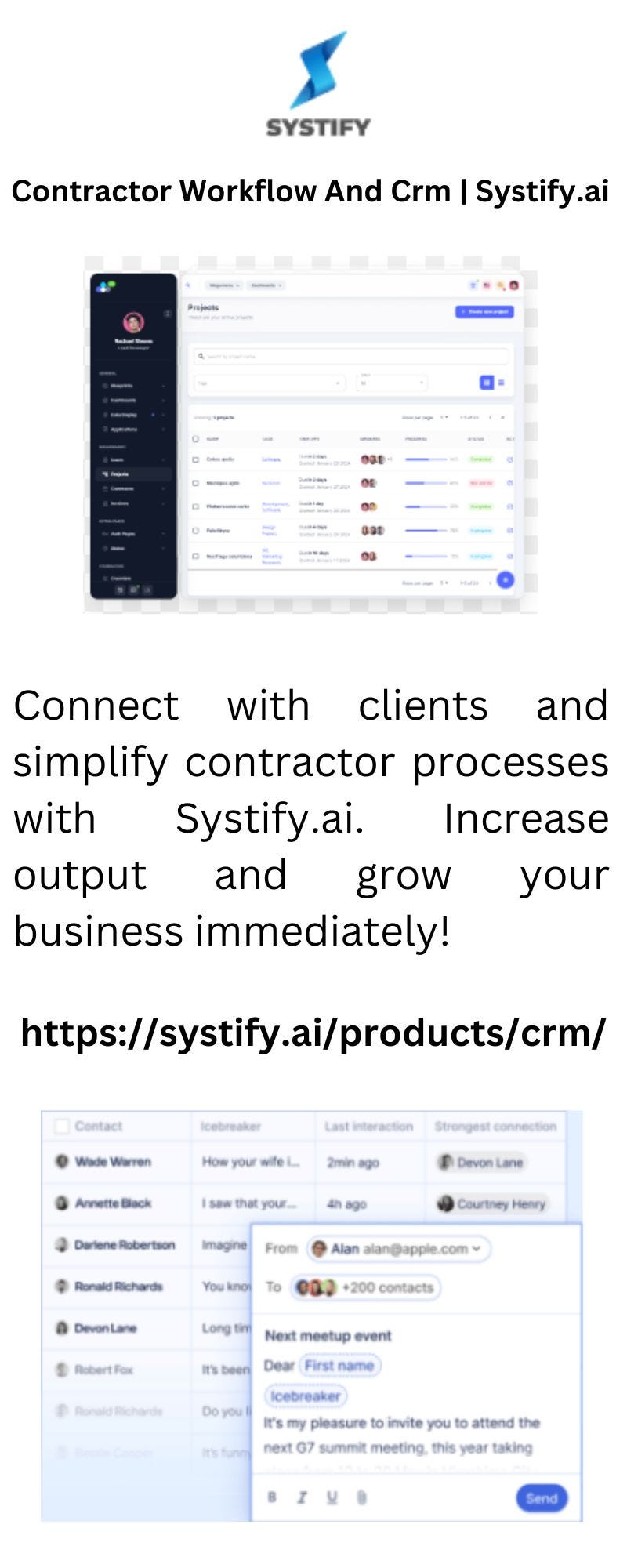 Contractor Workflow And Crm | Systify.ai - Systifysolutionltd - Medium