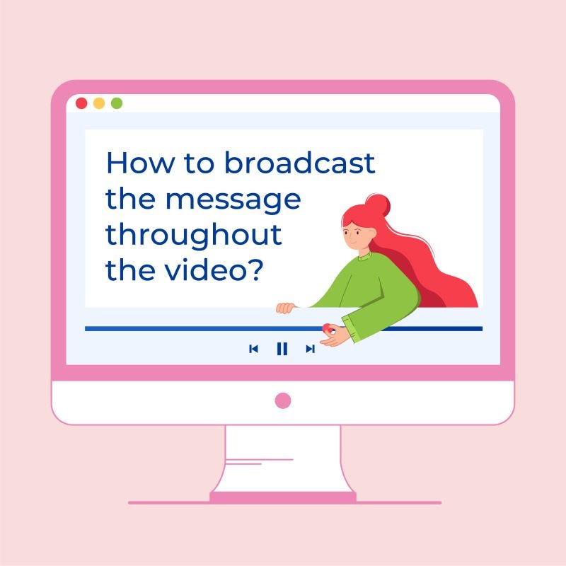 HOW TO BROADCAST THE MESSAGE THROUGHOUT THE VIDEO? | by Collby Graphics ...