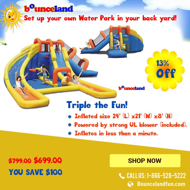 Enjoy Big Splashes and Water Slides this Summer with BounceLand | by ...