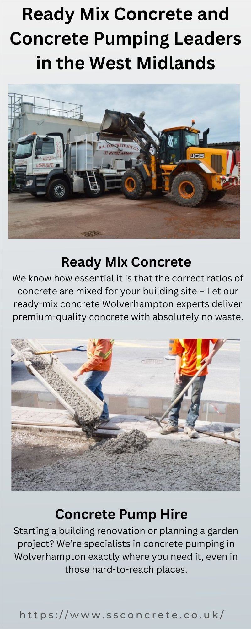 Ready mix concrete and concrete pumping leaders in the west midleands ...