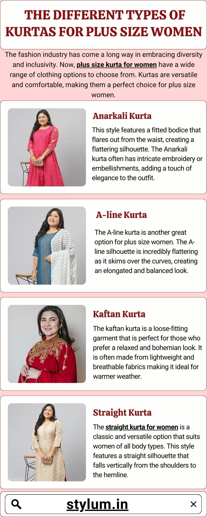 The Different Types of Kurtas For Plus Size Women - Stylum - Medium