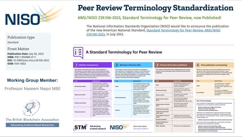 🚨🚀 NISO Approves International Standards for Peer Review Taxonomy! | by ...
