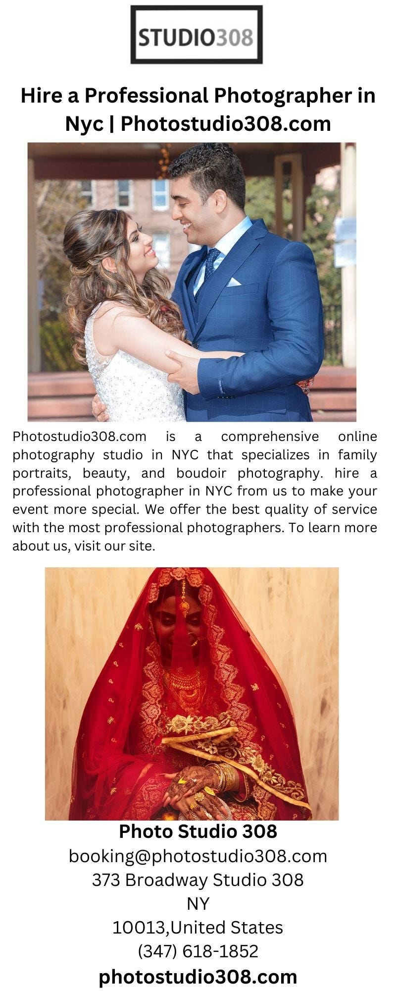 Hire a Professional Photographer in Nyc | Photostudio308.com ...
