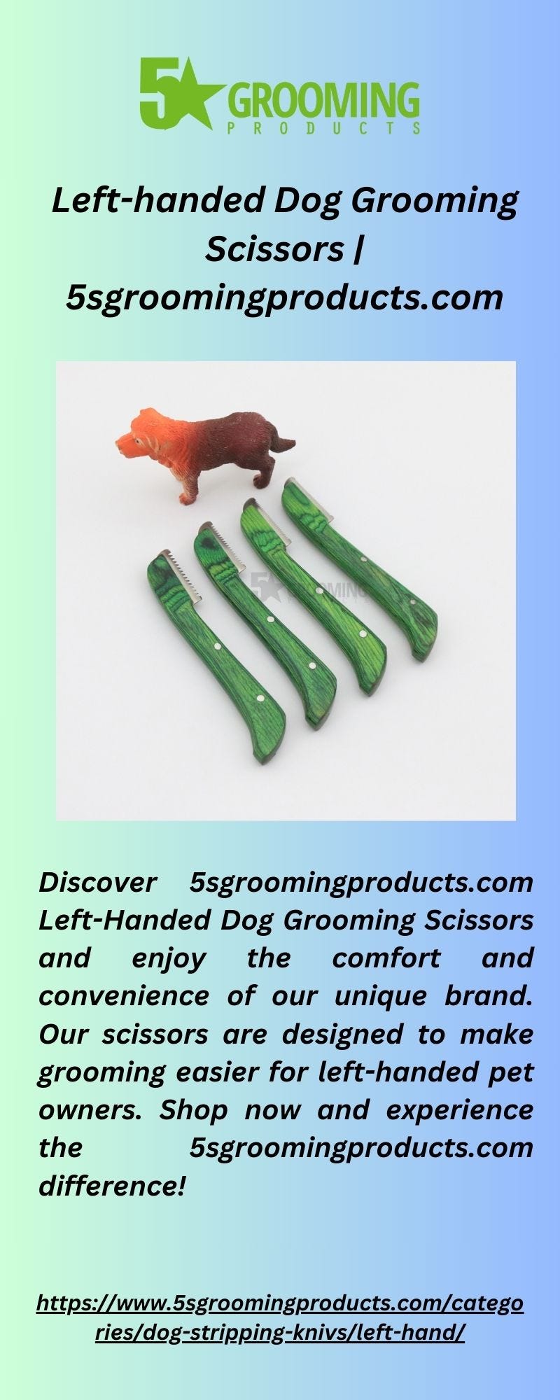 Left-handed Dog Grooming Scissors | 5sgroomingproducts.com - 5 STAR ...