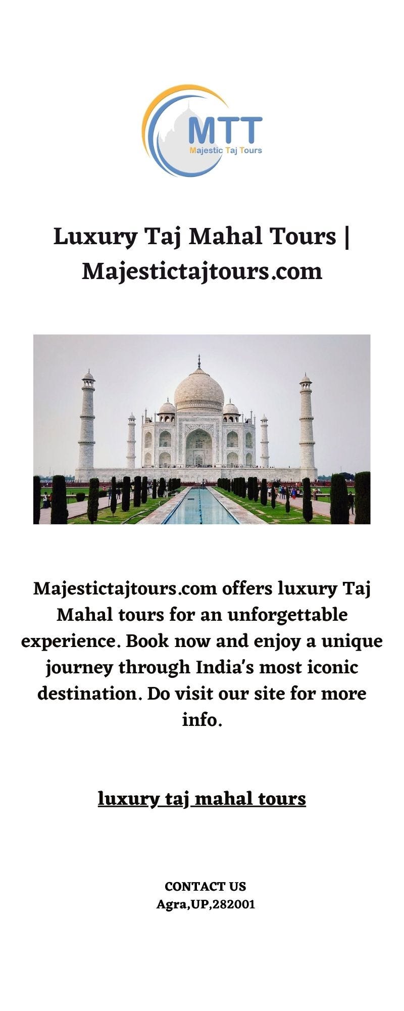 Luxury Taj Mahal Tours | Majestictajtours.com - Majestic taj tours - Medium