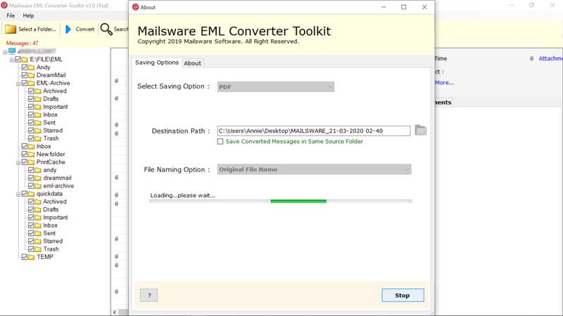 Convertir EML en PDF — Comment exporter des fichiers EML vers un ...