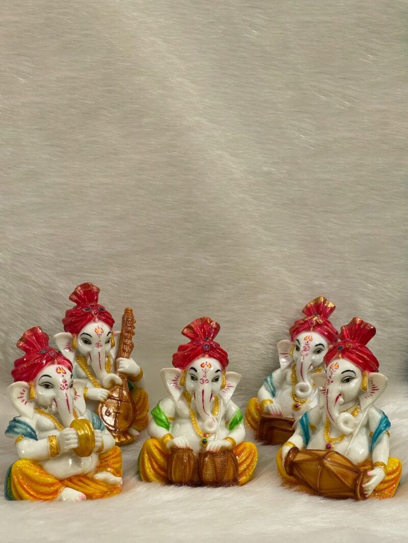 Buy Online Handicraft Some Idols of Ganesha Singing: Celebrating Art ...