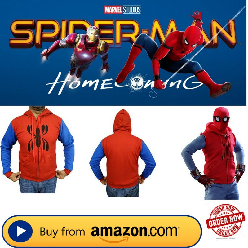 Spiderman Red Hood. Buy Spiderman Homecoming Hood Vest With… | by anna ...