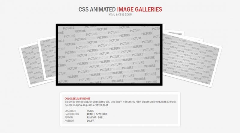 CSS Animated Image Galleries. CSS Animated Image Galleries – Hello ...