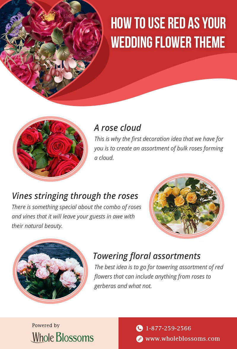 How to use red as your wedding flower theme D | by whole blossoms | Medium