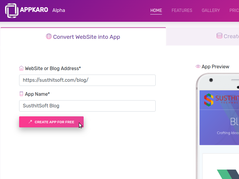 Convert website into mobile app!. It has been said that an average user ...