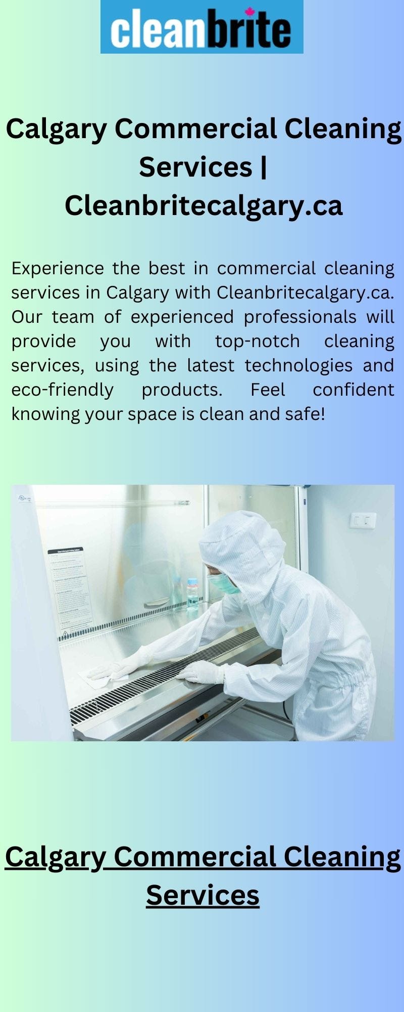 Calgary Commercial Cleaning Services | Cleanbritecalgary.ca ...