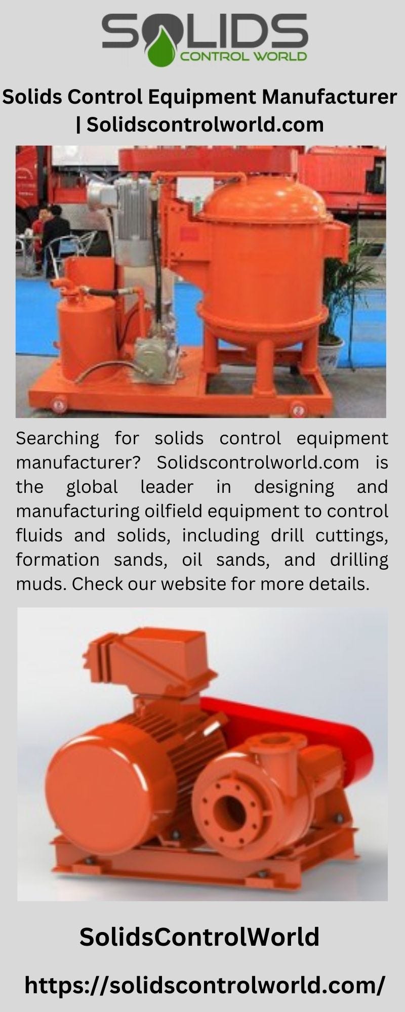 Solids Control Equipment Manufacturer Solidscontrolworld.com ...
